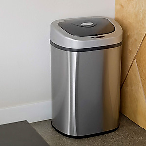 NINE_STARS Infrared Motion Sensor Trash Can 21 Gal. with Auto-Open Function