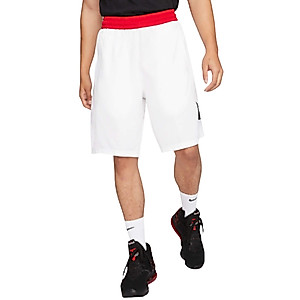 Nike HBR Men's Basketball Shorts (Medium, White/Black)