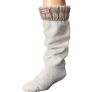 Hunter Hunter Women's 6 Stitch Boot Sock, Greige, Medium