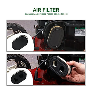 Brlyeeanze 593260 798452 334404 798339 595191 Lawn Mower Air Filter Fits for 4247 5432 5432K 09P702 09P00 550E 500EX 625 575EX 625EX 675EXI 725EXI 09P702 Series Engines (2Pcs)
