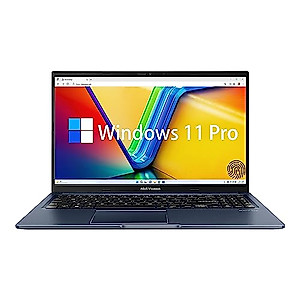 ASUS VivoBook 15 Business Laptop, 15.6 Inch FHD, 16GB RAM, 512GB SSD, 6-core AMD Ryzen 5 4600H(Up to 4.0GHz), Windows 11 Pro, Backlit KB, Fingerprint Sensor, Quiet Blue, PCM