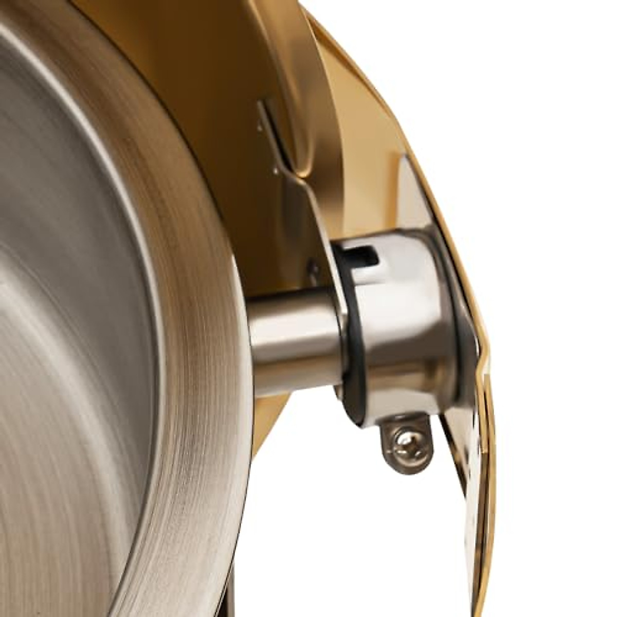 Round Chafing Dish Buffet Set, 6.4QT Stainless Steel Chafer for Catering Buffet Warmers Sets with Clear Lid, High Grade Gold Food Warmers for Parties, Wedding, banquets