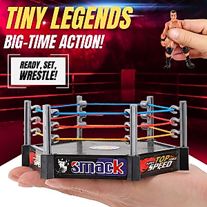 Liberty Imports Ultimate 32-Piece Wrestling Miniature Toys for Kids Pretend Play, Wrestler Figures with 2 Rings & Realistic Accessories for Boys and Girls, Great for Cake Toppers, Parties