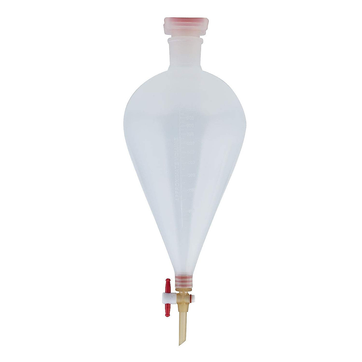 1000ML(1L) Polypropylene Separating Funnel,Conical Plastic Separatory Funnel lab with 24/29 Joints and PTFE Stopcock ，Leak-Proof Screw Cap and Clear Graduated