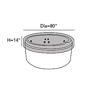 Covermates Round Hot Tub Cover - Light Weight Material, Weather Resistant, Elastic Hem, Outdoor Living Covers-Green