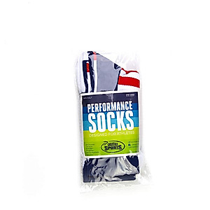 ChalkTalkSPORTS Hockey Woven Mid-Calf Socks | USA | Red & White & Blue