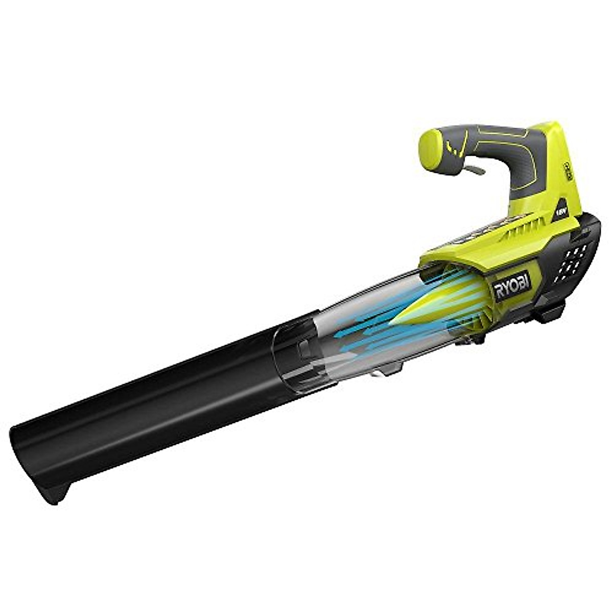 Ryobi P2108A ONE+ 100 mph 280 CFM 18-Volt Lithium-Ion Cordless Jet Fan Blower - Battery and Charger Not Included (Renewed)