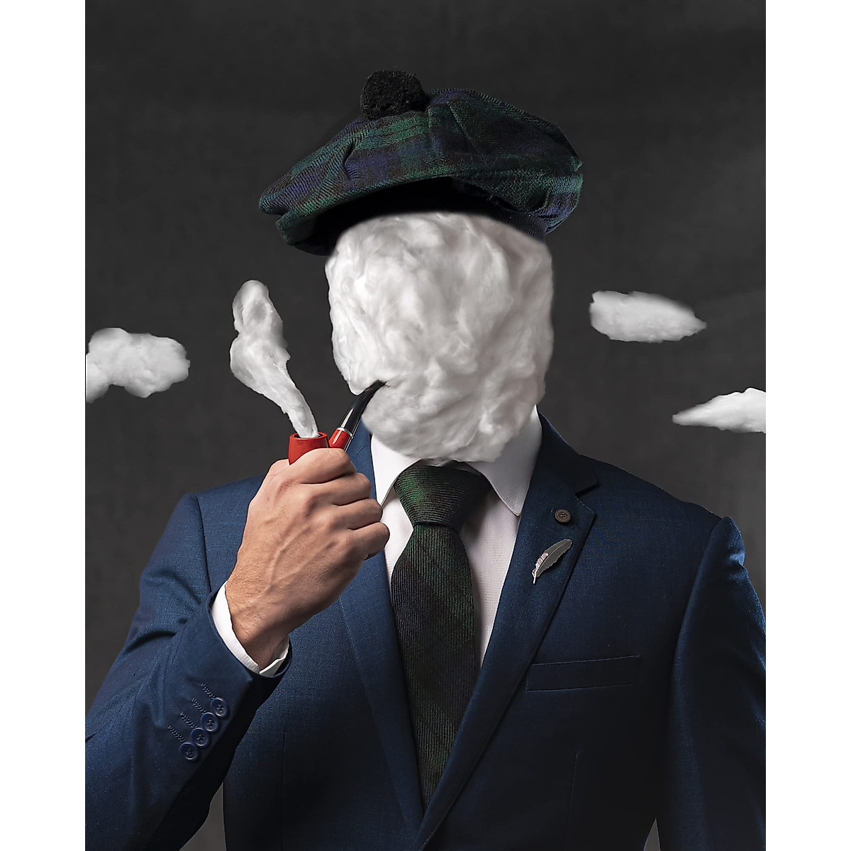 UMAM Scottish Traditional Tam o' Shatner Acrylic Wool Tammy Hat Flat Bonnet Kilt Many Tartans (Black Watch 008tcp)