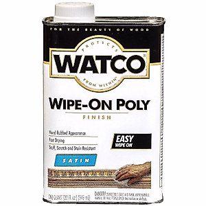 Rust-Oleum, Quart,Satin Watco 68141 Wipe-On Polyurethane Finish