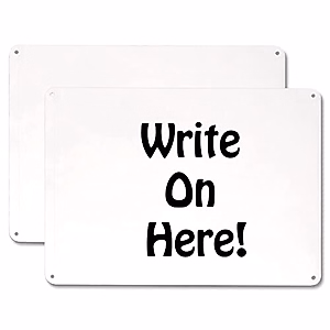 GLOBLELAND 2 Pack Blank Aluminium Signs 7x10 inch Sign Blanks Metal for Happy Birthday,Garage Sale Signs, Rent, Guidepost Decorations