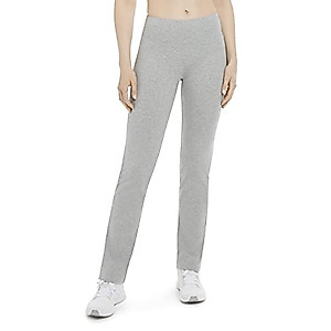 Juicy Couture Women's Essential High Waisted Cotton Yoga Pant, Light Grey Heather, X-Large