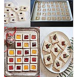 Vokop Square Cookie Cutter Set-5 Pack Stainless Steel Square Biscuit Molds Fondant Cake Cookie Cutter Set Pastry Mold-2",2.5", 3", 3.5",4"