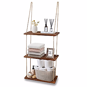 Bathroom Shelves Over Toilet Bathroom Organizer – Bathroom Wall Shelf Toilet Organizer – Rustic Farmhouse Bathroom Decor – Over Toilet Storage Ladder Shelf – Hanging Shelves Bathroom Space Saver