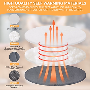 YUNNARL Pet House, Cat & Dog Cave Bed - Ultra Soft Polar Fleece, Waterproof, Washable - 25x20 Inches, Gray