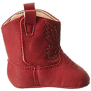 Baby Deer Baby Girls Infant Soft Sole Western Boot, Red, 0