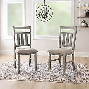 Powell Turino Dining Set, Grey Oak Finish, 6 Chairs