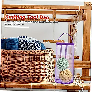 KONTONTY 2pcs Wool Storage Bag Knitting Needle Bag Crochet Bags Bag Organizer for Tote Crochet Bowl Holder Mesh Bags Yarn Storage Baskets Knitting Tool Bag Woolen Yarn Organizer Nylon
