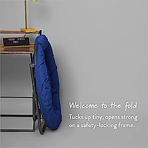 Urban Shop Oversized Polycanvas Saucer Chair, Navy