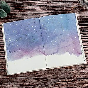 Siixu Colorful Blank Notebook, Unruled Personal Diary Journals to Write in for Women, Hardcover Writing Notepad Gift, Unique Watercolor Design, 192 Pages, 2 Bookmarks, Unlined