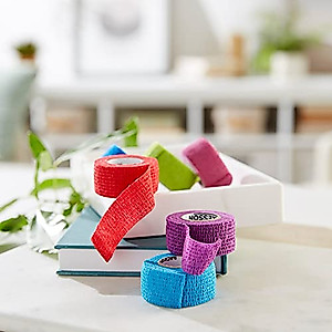 McKesson Cohesive Bandages, Non-Sterile, Latex-Free, Multi-Color, 1 in x 5 yd, 1 Count, 30 Packs, 30 Total