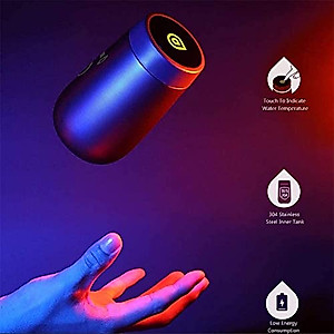 MXJCC Cupcooler, Instant Cooling Cup Smart Device Fast-Cooling Mini Portable Refrigerator Cools for Drinks and Water Extreme Fast Beverage Cooler (Color : Gray)