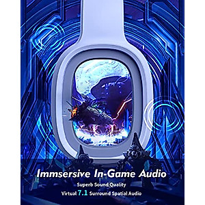 Jeecoo G80 Wireless Gaming Headset - 7.1 Surround Sound, Detachable Noise Canceling Mic, Low Latency 2.4G Wireless Gaming Headphones, Shining RGB - Works with PS4 PS5 PC Laptop Computers