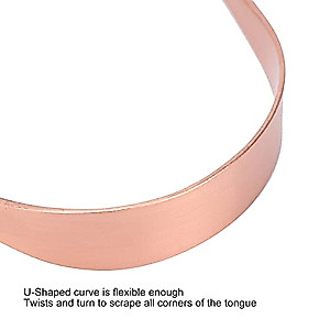 Tongue Scraper Bad Breath Treatment Pure Copper Tongue Cleaner Easy to Use Tongue Scraper for Adults U Shaped Tongue Scrubber Tongue Cleaner Maintain Oral Hygiene Scraper