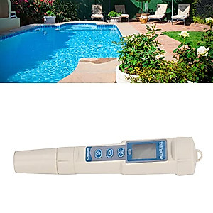 Water Quality Tester, Large Display Screen Precise Easy to Carry PH EC TDS Temp Meter Ergonomic 4 in 1 ABS Housing for Aquarium for Fish Hatchery