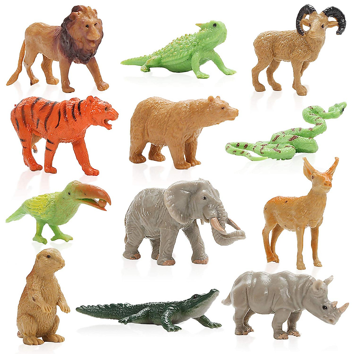 CUTE STONE 24 Pack Filled Easter Eggs with Dinosaurs and Animals, Easter Basket Stuffers Easter Party Favors for Kids