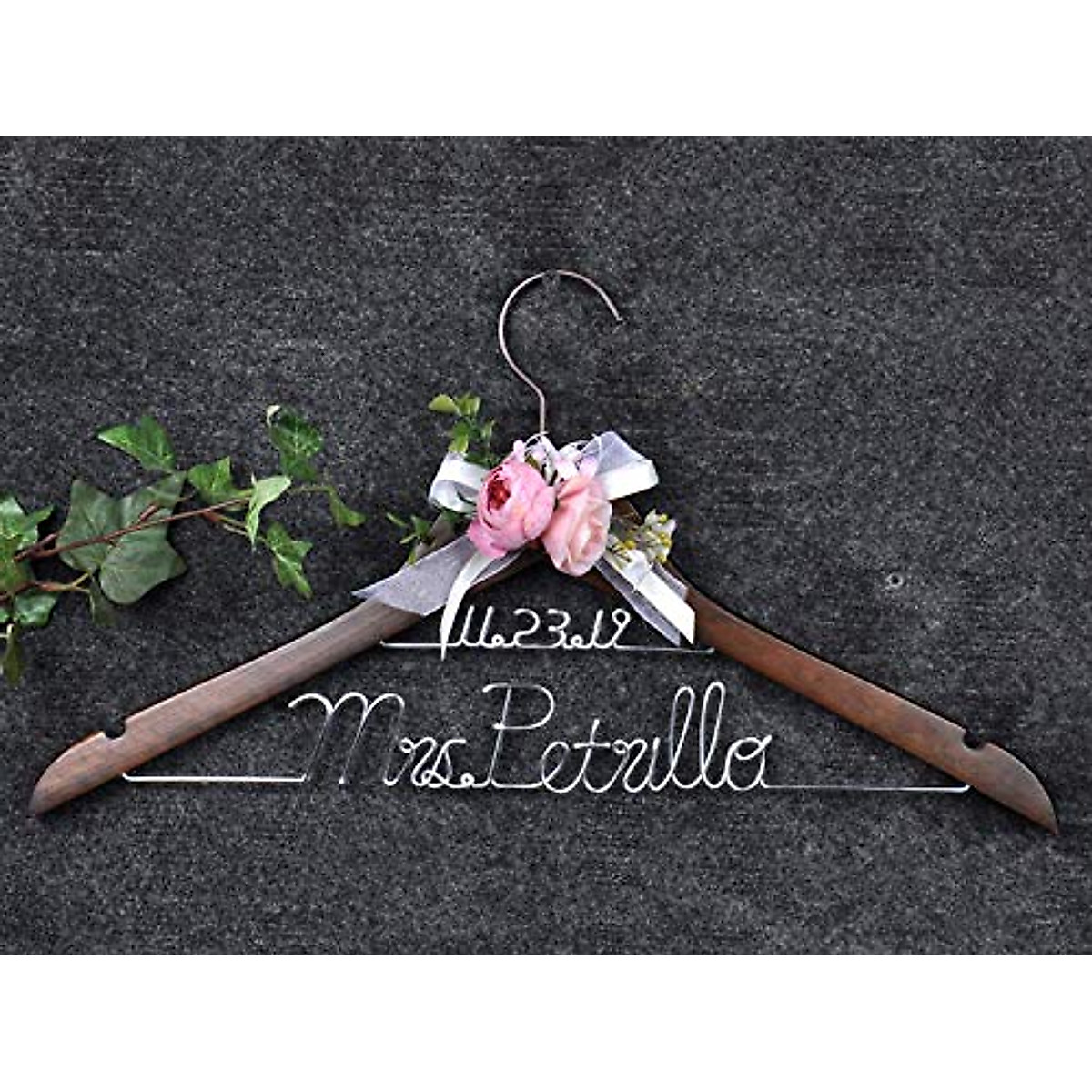 Bride hanger, wedding hanger, Mr & Mrs hanger, custom hanger, bridesmaid, maid, personalized bridal hanger (date/letter), doctor, graduation dress hanger