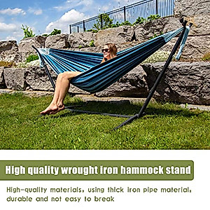 Her Majesty Hammock Portable Durable and Stable Best Stands for Indoor or Outdoor, Backyard Decor Bed Lawn Garden Steel Premium Carrying Case Patio