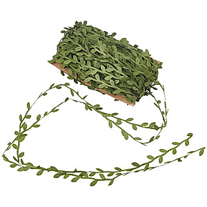 NBEADS about 40m Artificial Leaf Vines, Silk Cloth Green Leaves Artificial Hanging Vine Plants for Wedding Garden Office Home Wall Decoration