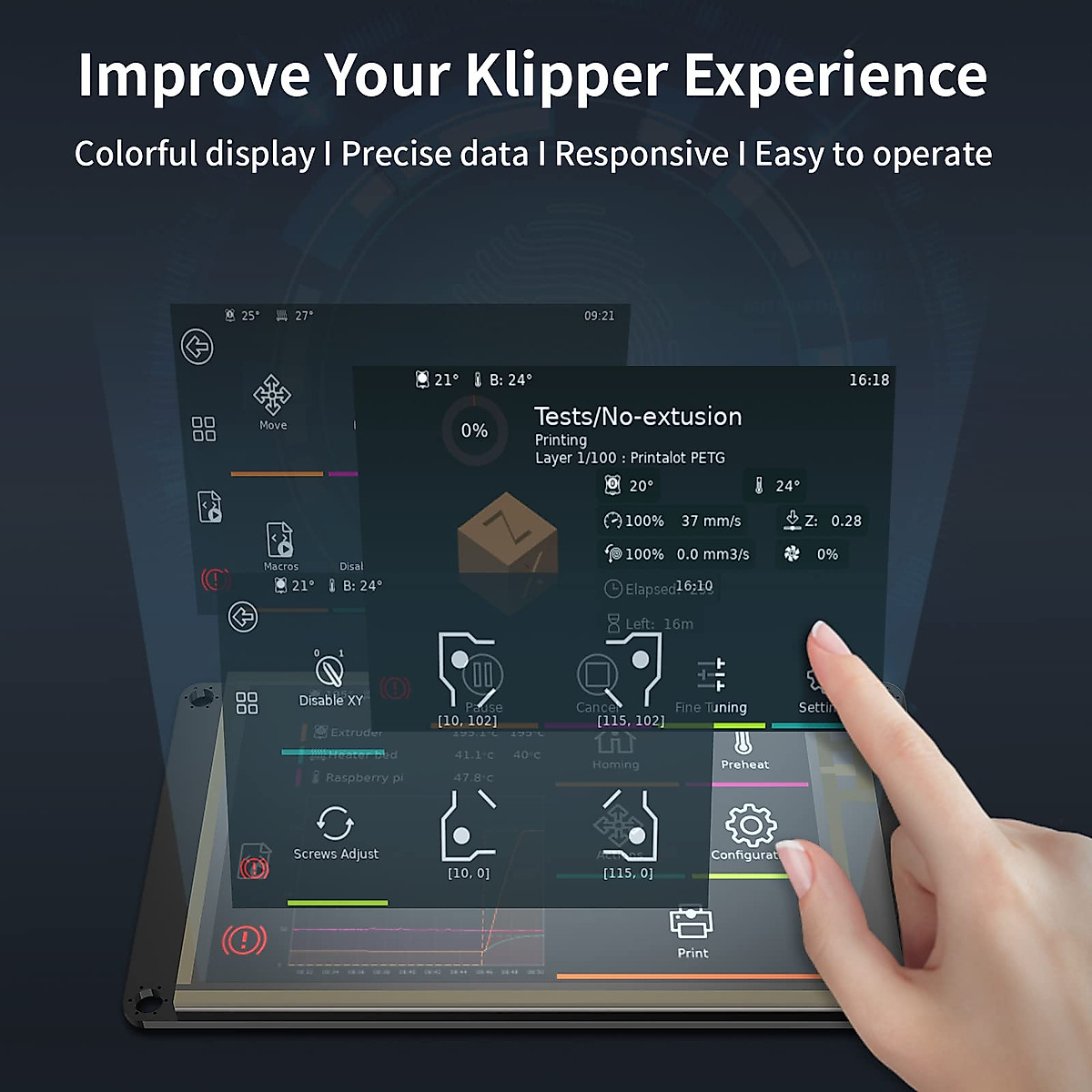 BIGTREETECH TFT35 SPI V2.1 Touch Screen Display 3.5 Inches Smart Controller Panel Use with CB1 + BTT Manta E3EZ / Manta M8P / Manta M4P / Manta M5P to Run Klipper