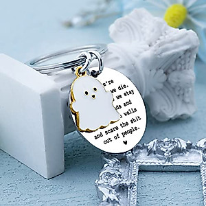 Lamdo Funny Keychain Friendship Gifts for Women Cute Best Friend Unique Birthday Soul Sisters Bestie Classmates (Silver)