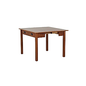 MECO Stakmore Traditional Expanding Table, Fruitwood Frame, 20 in x 40 in x 30.3 in