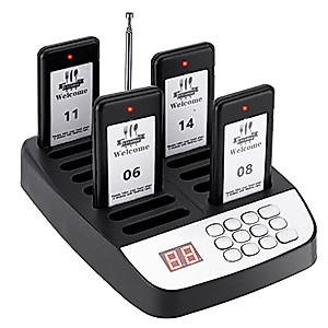YYCALLING Restaurant Pager,Pagers for Restaurants 16 Guest Pagers,Buzzers Social Distancing, 98 Chanels with Vibration, Flashing and Buzzer for Truck