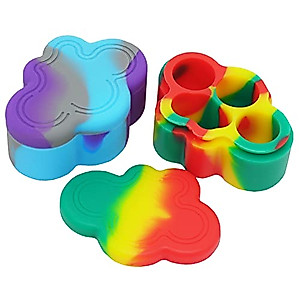 vitakiwi 22ml Wax Silicone Multi Compartment Container Non-stick Jars with Cloud Shape (2)