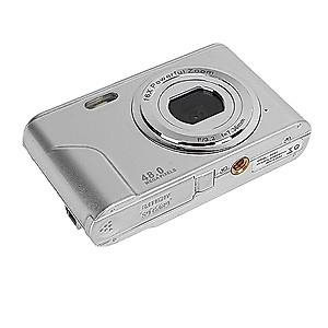Pocket Camera, Portable Digital Camera Eye Protection Screen Prevents Shaking Stylish 48MP US Plug 16X Zoom 100-240V for Photography (Silver)