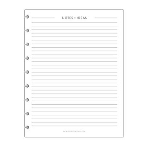BetterNote Notes Refill Pages for Discbound Notebooks, fits Classic Happy Planner, Levenger Circa, TUL, Staples Arc, InkWell Press, Talia (Classic- 25 Sheets, 9-Disc, 7"x9.25")
