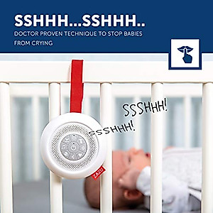 Zazu Suzy The Baby Shusher - Toddler Sleep Aid & Baby Soother | 7 Soothing Melodies Including Heartbeat and White Noise | On-The-Go Sound Machine with Cry Sensor | Variable Volume | Auto Off