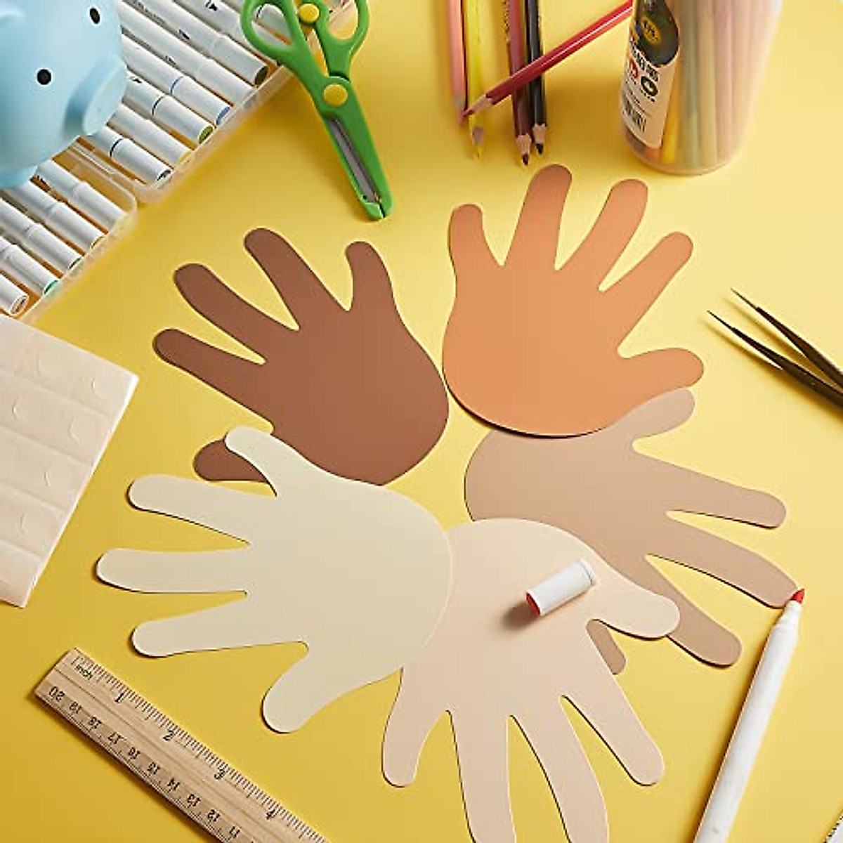 Eersida Multicultural Handprint Accents for Classrooms