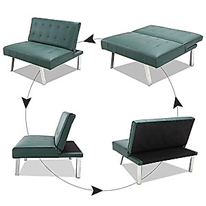 U/D GYDQX PU Leather Convertible Folding Sofa Chair,Single Futon Sofa Couch GYDQX