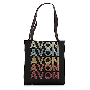 Avon Massachusetts Avon MA Retro Vintage Text Tote Bag