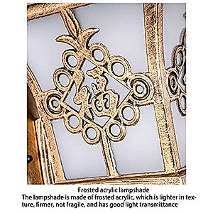 SHIJIANX Solar Lights Outdoor Solar Wall Lantern, Dusk to Dawn Decorative Led Wall Sconce Light Fixture with No Wiring Required -Solar Wall Light-Smart Home Outdoor Waterproof Garden Light