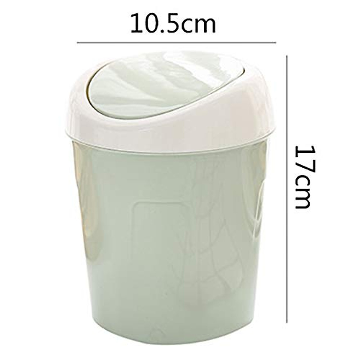 D-GROEE Mini Trash Can with Lid, Trash Can Durable Multipurpose Can Large Capacity Waste Container for Room Green