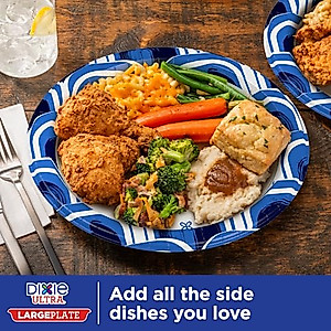 Dixie Ultra Large Plates, Disposable Plates for Heavy Messy Meals, 12 Count (Pack of 1)