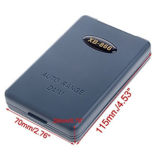 XB866 Mini Auto Range LCD Voltmeter Tester Tool AC/DC Pocket Digital Multimeter
