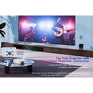 [Electric-Focus] Projector 5G WiFi and 5.1 Bluetooth 4K-Support:480 ANSI Native 1080P 18000L 400'' ONOAYO Outdoor Portable Projector, ±50°4P/4D Keystone&50% Zoom, Full Sealed Optical Home Projector