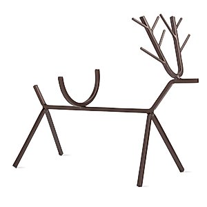 tag - Reindeer Wine Bottle Holder, A Perfect Addition to Your Holiday Décor and for Holding Standard Sized Wine Bottles, Antique Bronze (9.06" x 11.81" x 4.92")