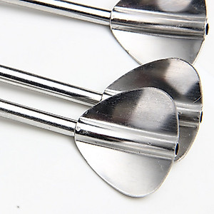 TSACTE Stainless Steel Spoon Drink Straw Set of 5 Long Spoons Heart-shaped Food-Grade Straw Spoon for Home Café Office Restaurant
